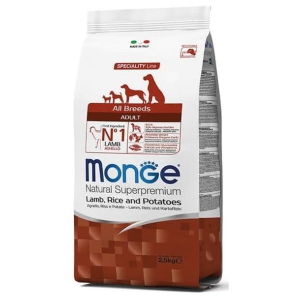 MONGE Hrana za pse jagnjetina ALL BREEDS ADULT 2.5KG