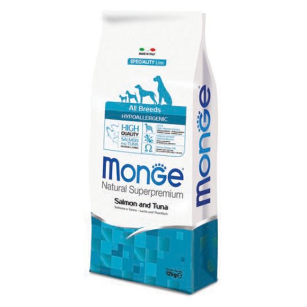 MONGE Hrana za pse losos i tuna HYPOALLERGENIC 12Kg