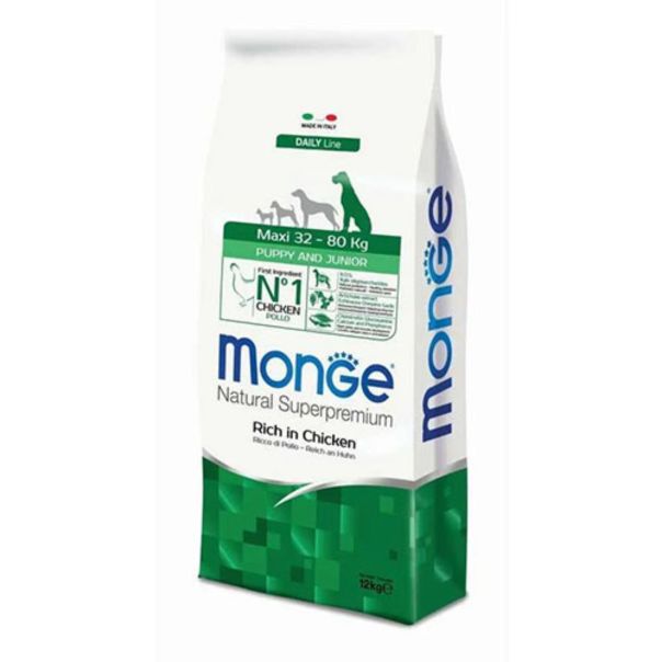 MONGE Hrana za pse piletina MAXI PUPPY&JUNIOR 12Kg