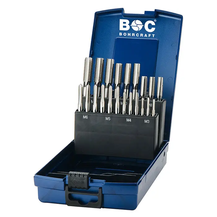 BOHRCRAFT Set ručnih ureznica DIN 352 HSS-G M3-M12, 21 kom