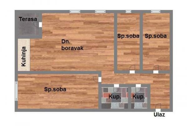 Troiposoban stan na prodaju, 69m2, 157.310€