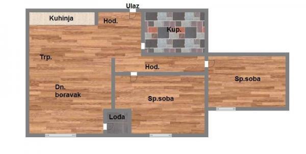 Trosoban stan na prodaju, 60m2, 115.070€