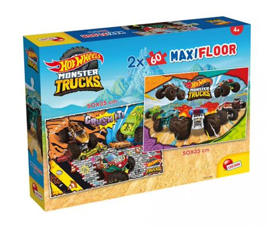 SLAGALICA LISCIANI 2X60PCS MAXI HOT WHEELS 2U1 SLOZI I OBOJI