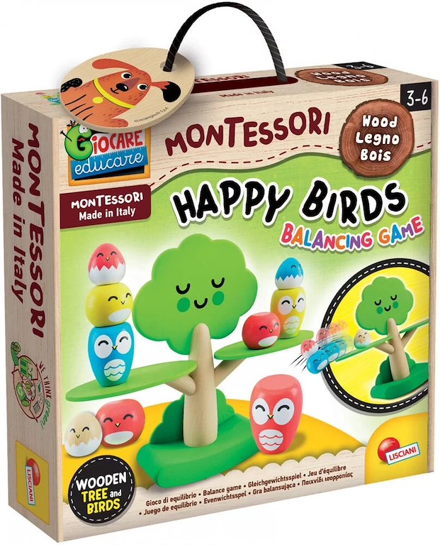 MONTESORI SET BABY WOOD HAPPY BIRDS LISCIANI