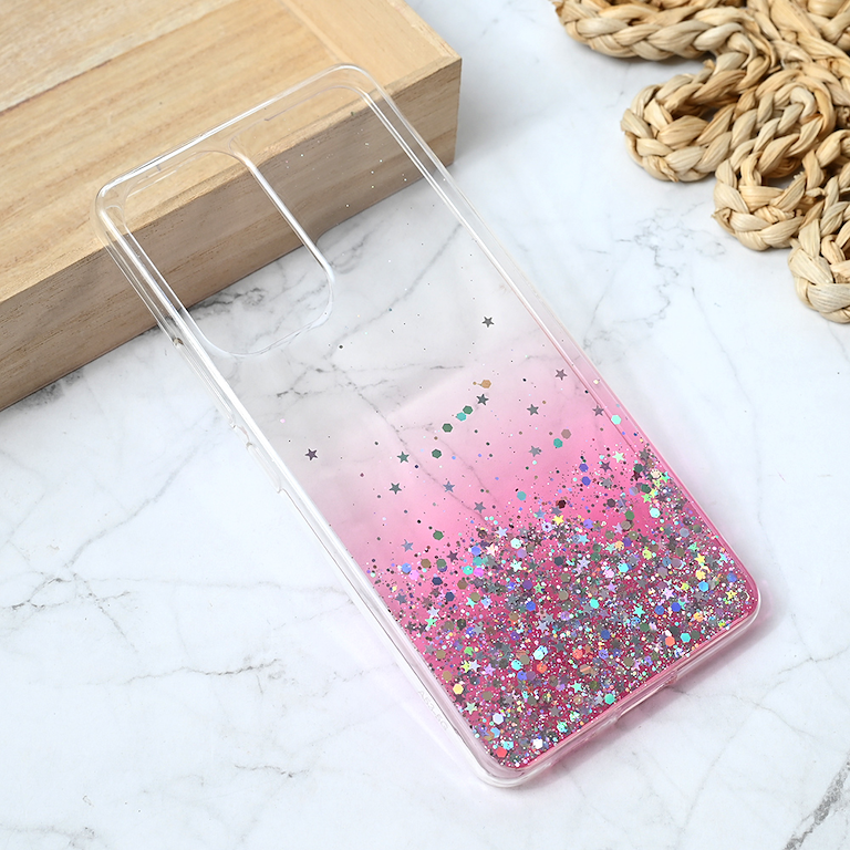 Maska Silikonska Glitter za Samsung A536B Galaxy A53 5G roze