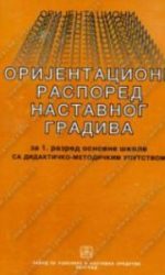 Orijentacioni Raspored Nastavnog Gradiva Za 1. Razred Osnovne Škole Od Grupa Autora