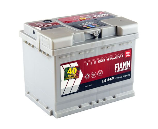 Akumulator Fiamm 12V 64Ah 610A D+ Titanium Pro L264P