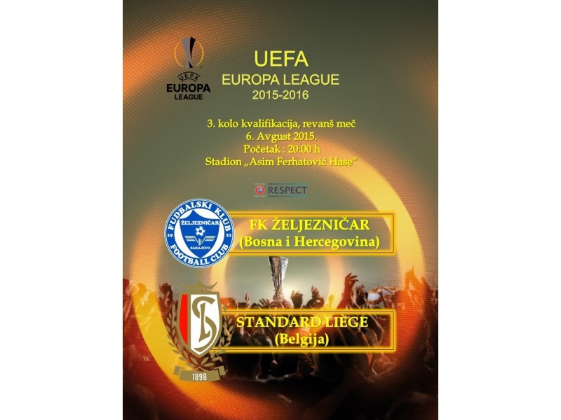 2015, ŽELJEZNIČAR - STANDARD! Liga Evrope.