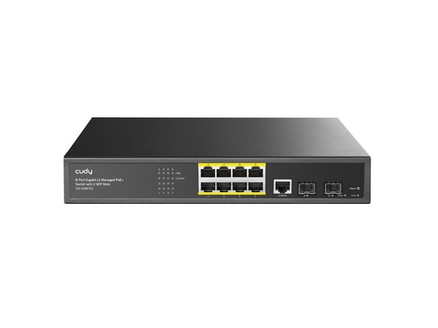 Cudy GS2008PS2 * 8-Port Layer 2 Managed Gigabit PoE+ Switch with 2 Gigabit SFP Slots, 120W