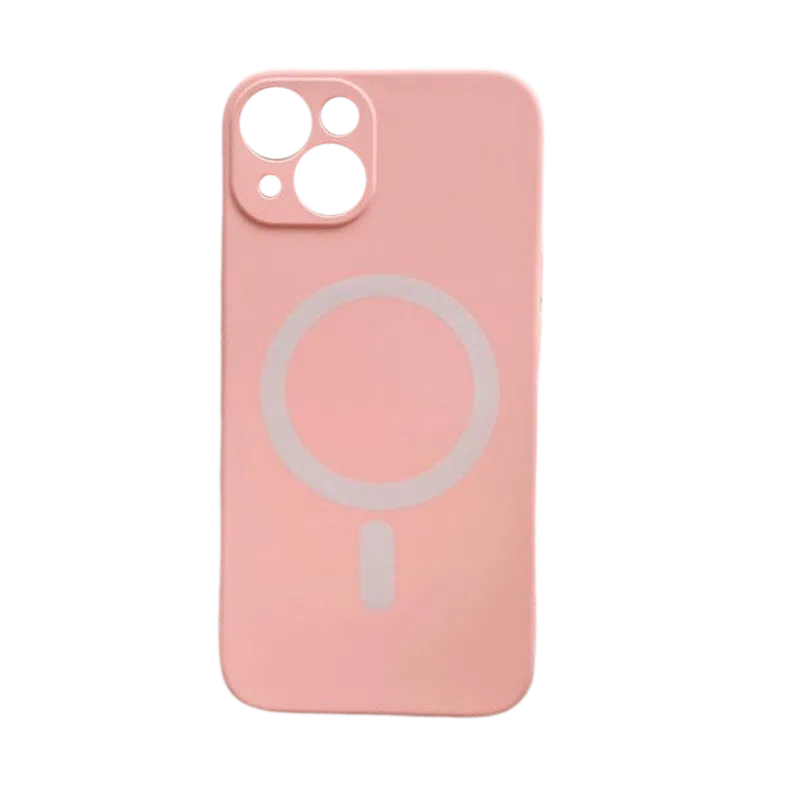 Silikonska futrola Magnetic za iPhone 15 Puder-Roze