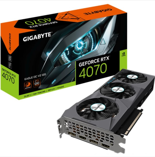 SVGA GIGABYTE RTX4070 EAGLE OC 12GB GDDR6, GV-N4070EAGLE OCV2-12GD