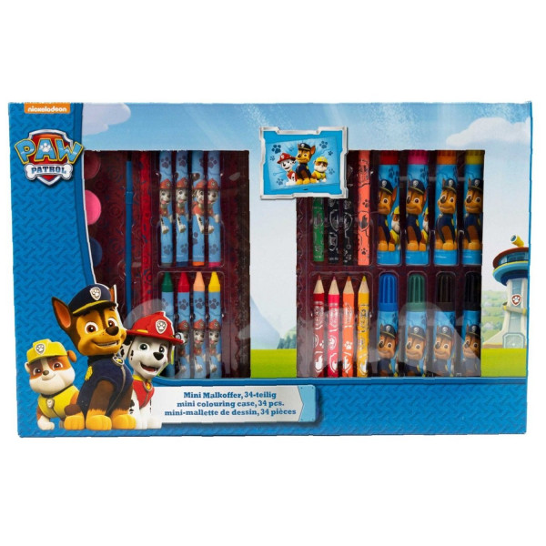 Paw Patrol set za crtanje Mini kofer 34pcs