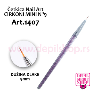 Četkica za NailArt cirkoni MINI No9 Art.1407