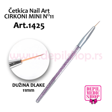 Četkica za NailArt cirkoni MINI No11 Art.1425