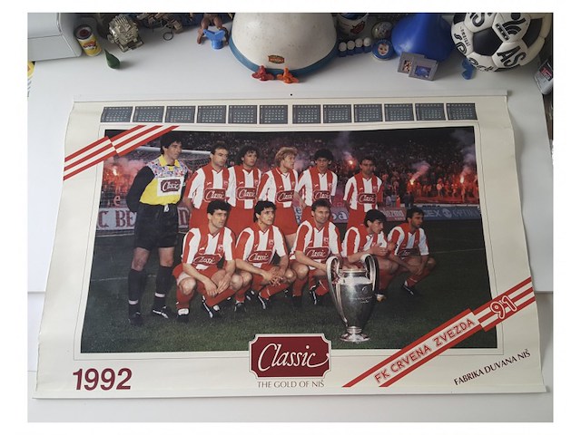 Crvena zvezda Classic Niš 1991 kalendar  98 x 67