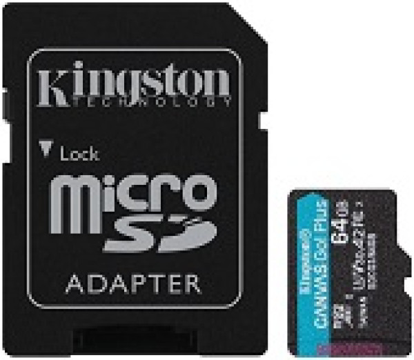 MicroSD 64GB, Canvas Go! Plus, Class10 UHS-I U3 V30 A2, Read up to 170MB/s, Write up to 70MB/s, for 4K and FullHD video ( SDCG3/64GB )