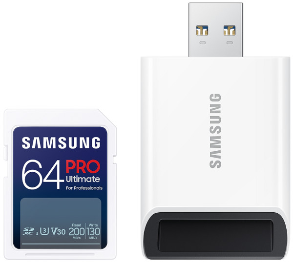 SD Card 64GB, PRO Ultimate, SDXC, UHS-I U3 V30, Read up to 200MB/s, Write up to 130 MB/s, for 4K and FullHD video record ( MB-SY64SB/WW )