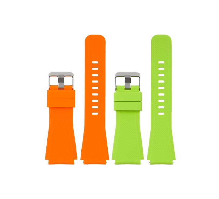 Just in Case 2u1 Narukvica 22 mm SILIKON orange + SILIKON neon zelena
