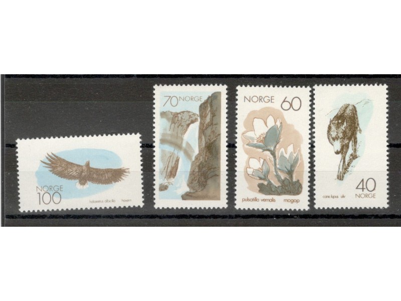 NORVESKA-MNH SERIJA-PTICE-FAUNA-FLORA-ZASTITA PRI-1970.