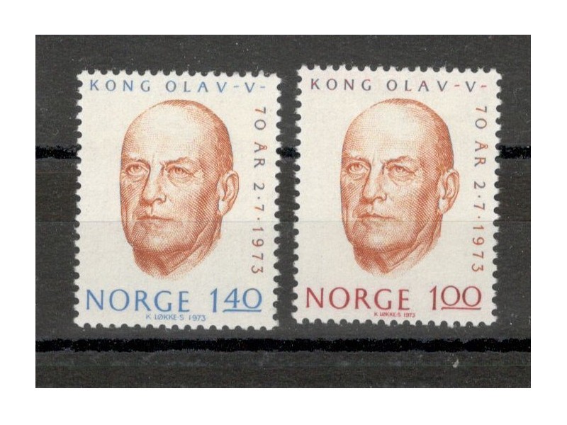 NORVESKA-MNH SERIJA-KRALJ OLAV V -1973