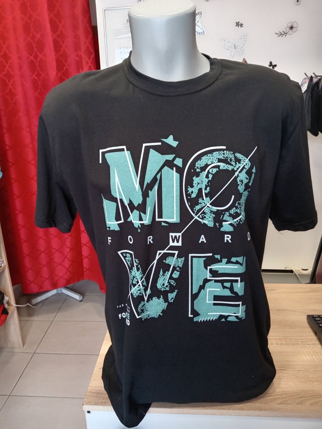 Men's T-shirt S (EU 36), M (EU 38), L (EU 40), bоја - Crna