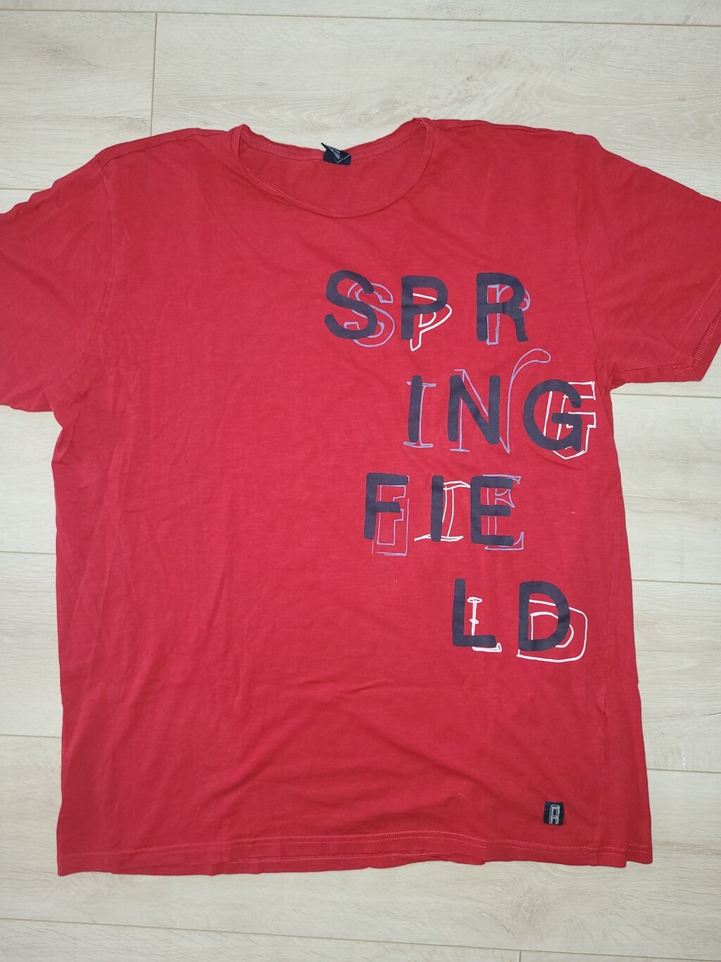 Men's T-shirt Springfield, 3XL (EU 46), bоја - Crvena