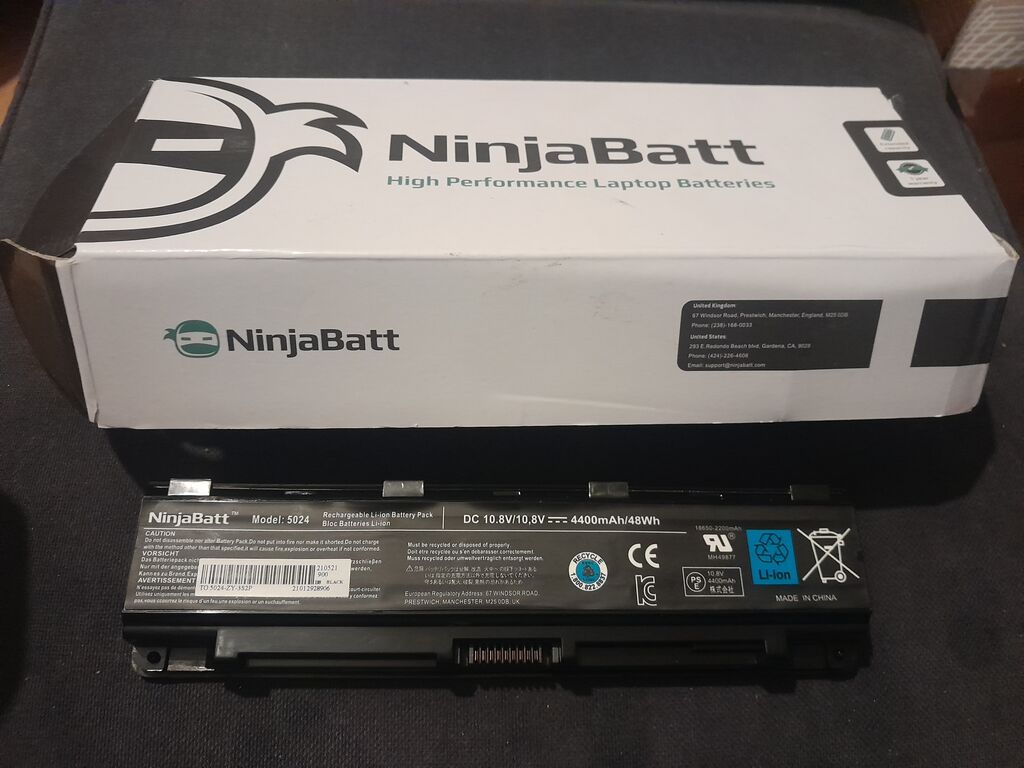 NinjaBatt baterija za Toshiba PA5024U-1BRS PA5026U-1BRS KOMPATABILNI