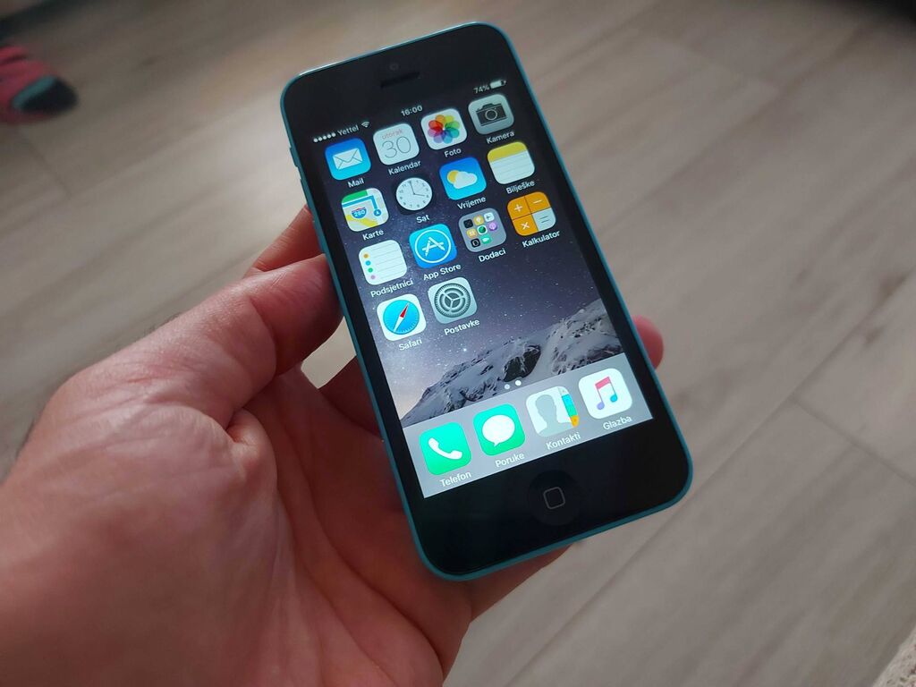 Apple iPhone iPhone 5c, < 16 GB, Svetloplava, Otisak prsta