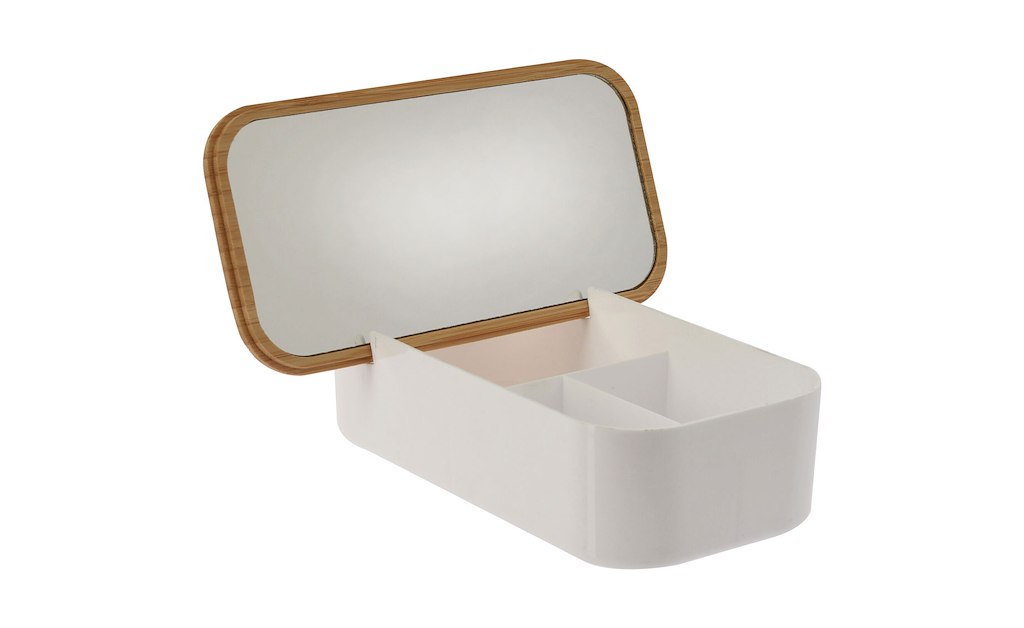 Organizator sa ogledalom Tara 26x13x7cm beli