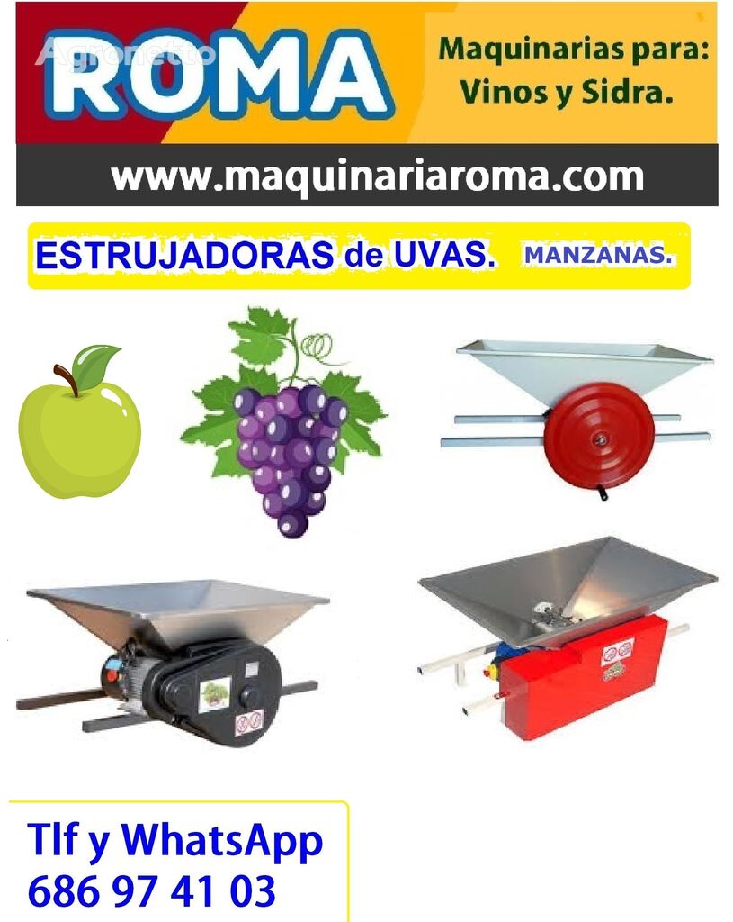 Nova ESTRUJADORAS de UVAS y MANZANAS oprema za vinograde