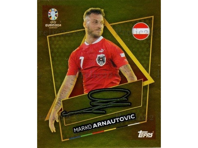 EURO 2024 Germany AUT SP Marko Arnautović, SIGNATURE