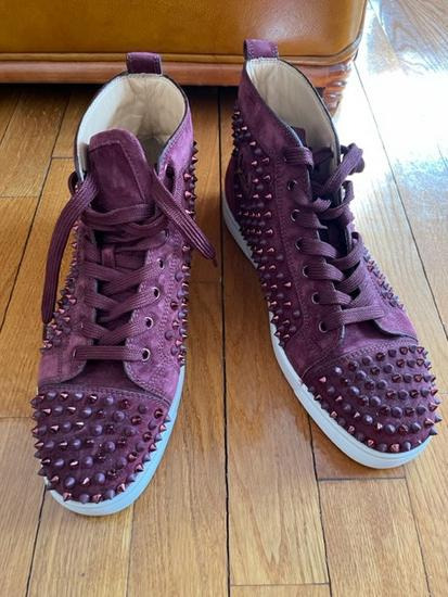 Christian Louboutin Louis Spikes Bordo 43,5