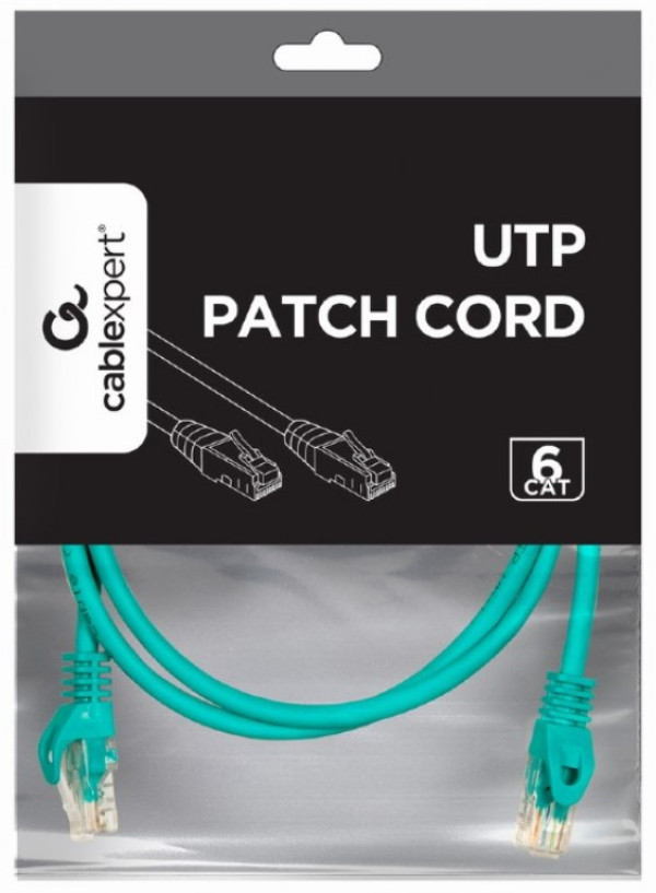 PP6U-1.5M/G Gembird Mrezni kabl, CAT6 UTP Patch cord 1.5m green