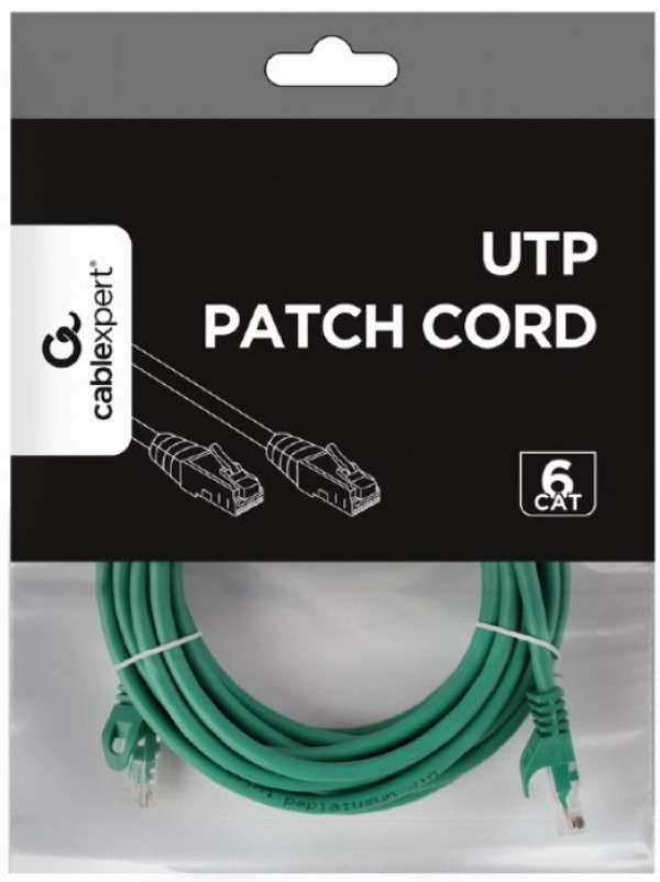 PP6U-3M/G Gembird Mrezni kabl, CAT6 UTP Patch cord 3m green