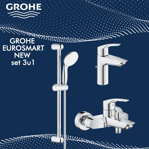 GROHE EUROSMART NEW SET 3u1 GRO2375223756