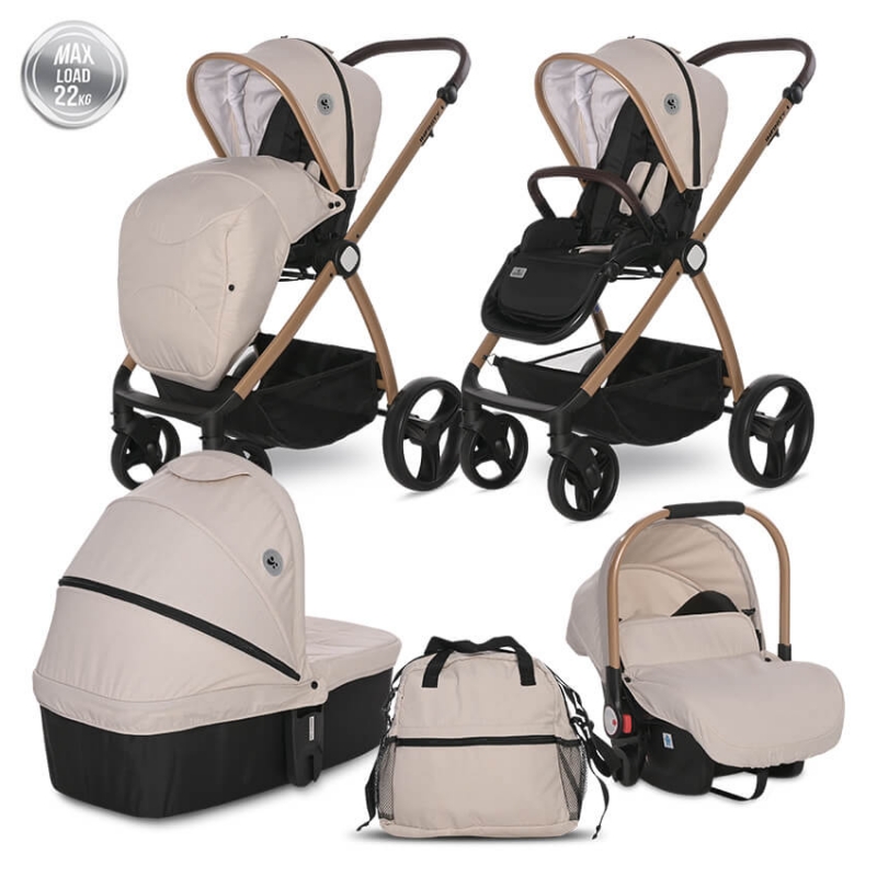 Lorelli Infinity kolica 3u1 Beige Sand