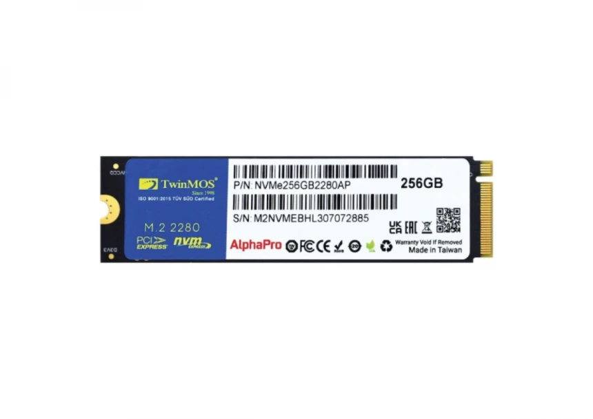 SSD M.2 NVMe 256GB TwinMOS AlphaPro 3600MBs/3500MBs, NVMe256GB2280AP