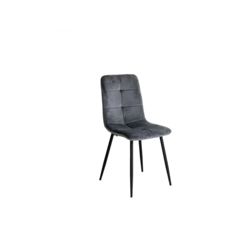 Trpezarijska stolica 1225 Siva /Crne metalne noge