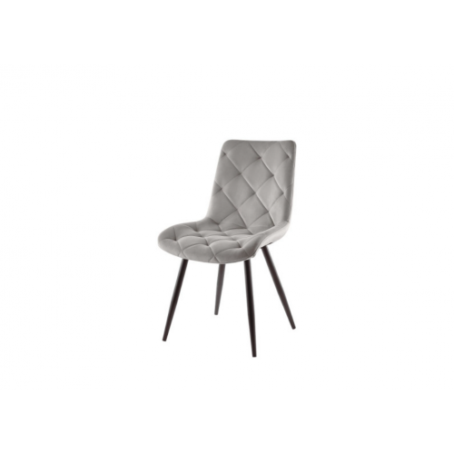 Trpezarijska stolica 1340 Tamno Siva /Crne metalne noge