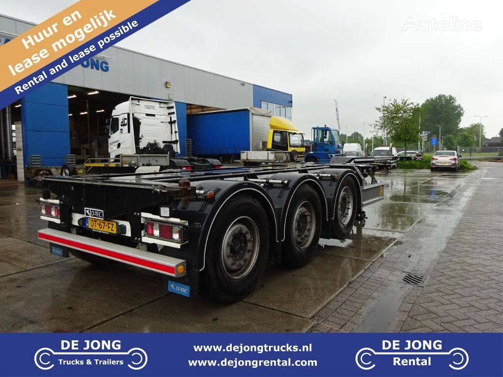 D-Tec FT-LS-S / 2x Extendable / Lift Axle / Disc poluprikolica za prevoz kontejnera