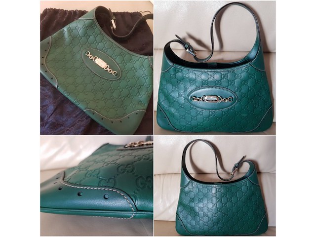 Gucci Green Jackie Guccissima Punch Hobo Bag, original