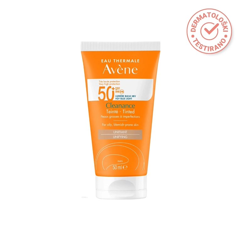 Avène SUN CLEANANCE Tonirana Krema za Masnu Kožu Lica Sklonu Nepravilnostima SPF50+ 50 mL