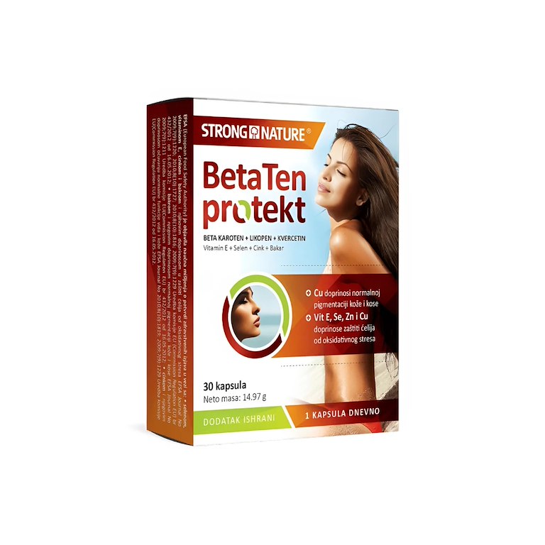 STRONG NATURE® BetaTen Protekt 30 Kapsula; Sunčanje; Bronzani; Bakarni Ten Beta Karoten