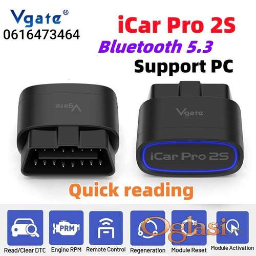 Vgate iCar Pro 2S OBD2 Bluetooth 5.3 za IOS Android Windows