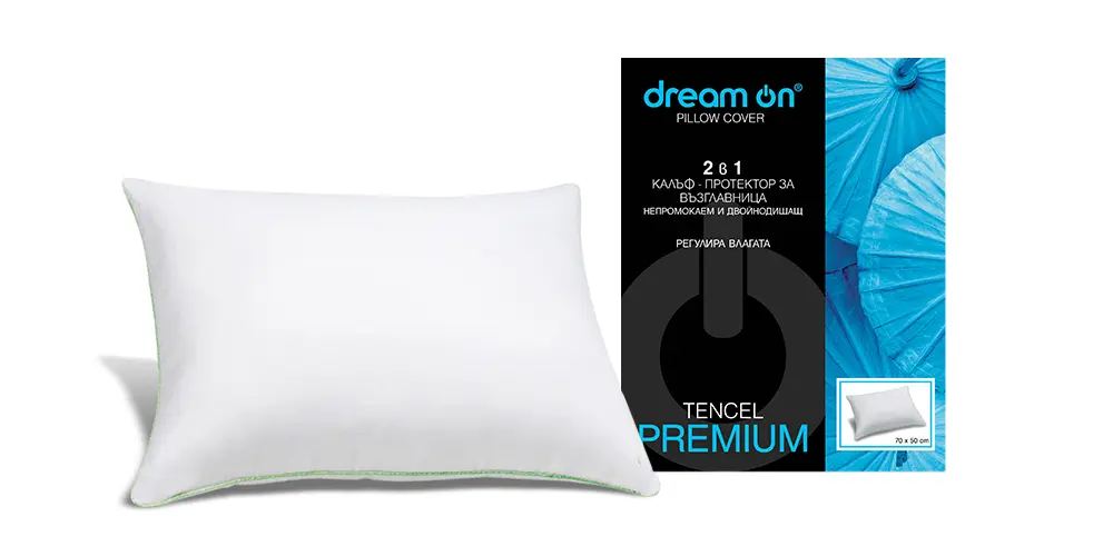 "Dream On" Tencel Premium Navlaka za jastuk, Bela, 70x50 cm
