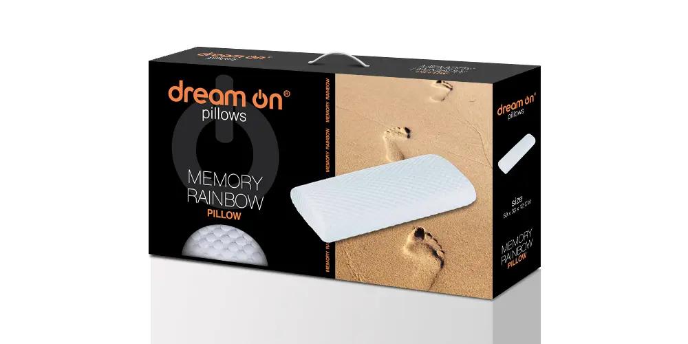 "Dream On" Memory Rainbow Jastuk od memorijske pene, 59x34x13 cm