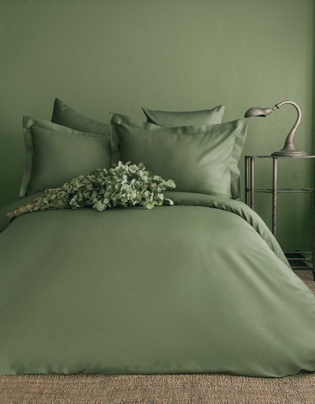 Posteljina ISSIMO SATEN DOUBLE - Simply Satin - FOREST GREEN