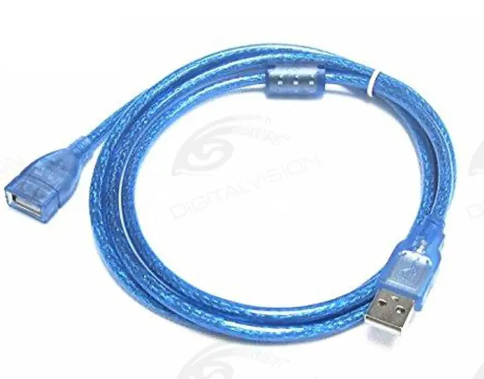 Kabl USB muški na USB ženski 3m, Plavi