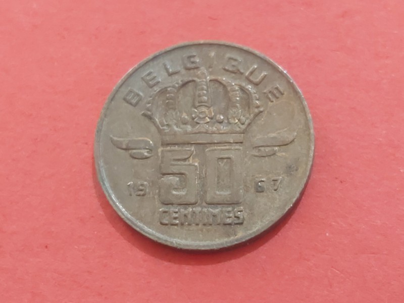 Belgija - 50 centimes 1967 god