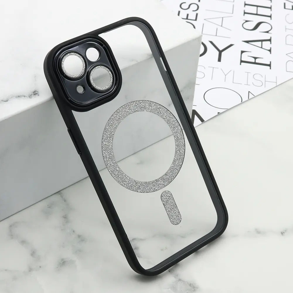 Maska za telefon DIAMOND MagSafe za iPhone 15 -6.1 crna